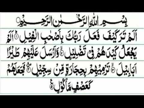 105., Surat-ul-Feel, 5 Verses،, سورة الفيل, Umer Farooq - YouTube