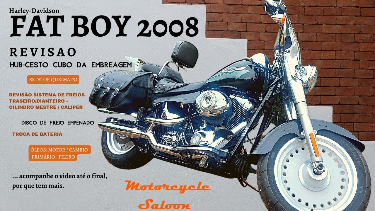 MOTORCYCLE SALOON COM H-D FAT BOY 2008 - YouTube