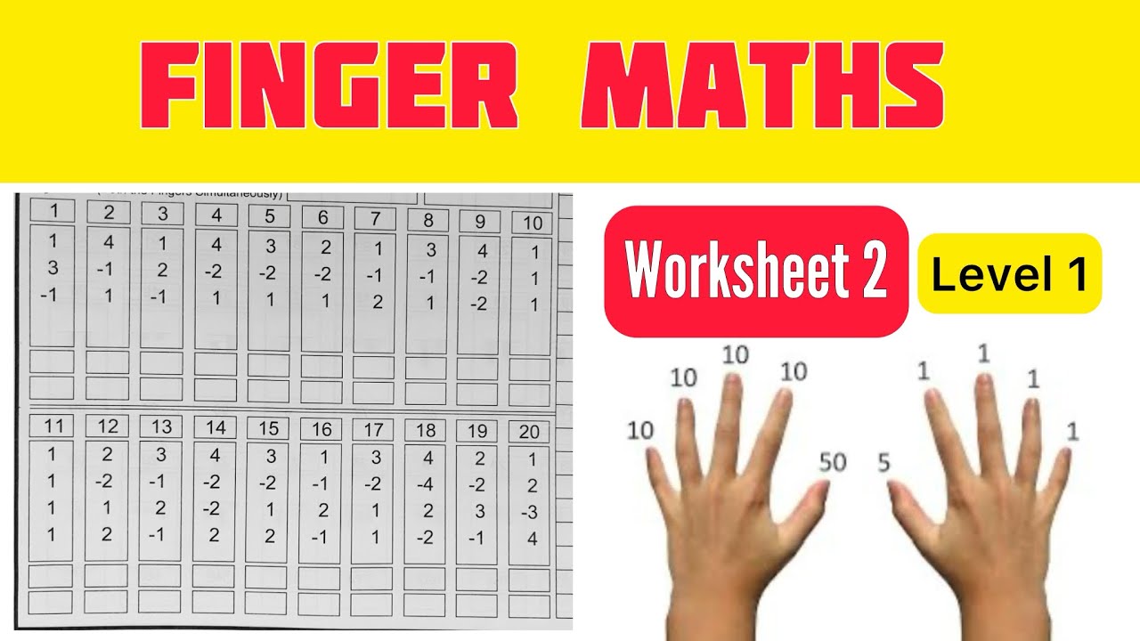 Finger Maths/ Finger Abacus Level 1 Worksheet 2 Full Solution - YouTube