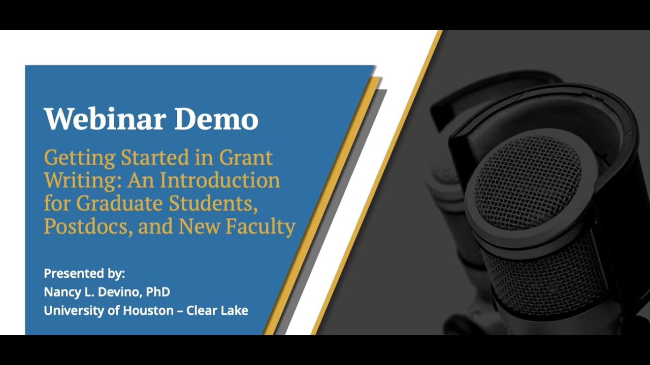 CITI Program Webinar Demo - Getting Started in Grant Writing - YouTube