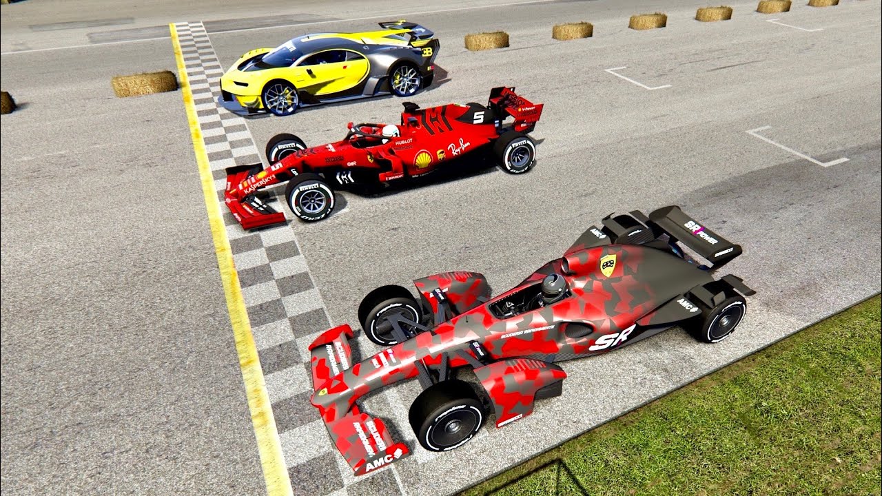 2021 Formula Rapide vs Ferrari F1 2019 vs Bugatti Vision GT with NOS ...