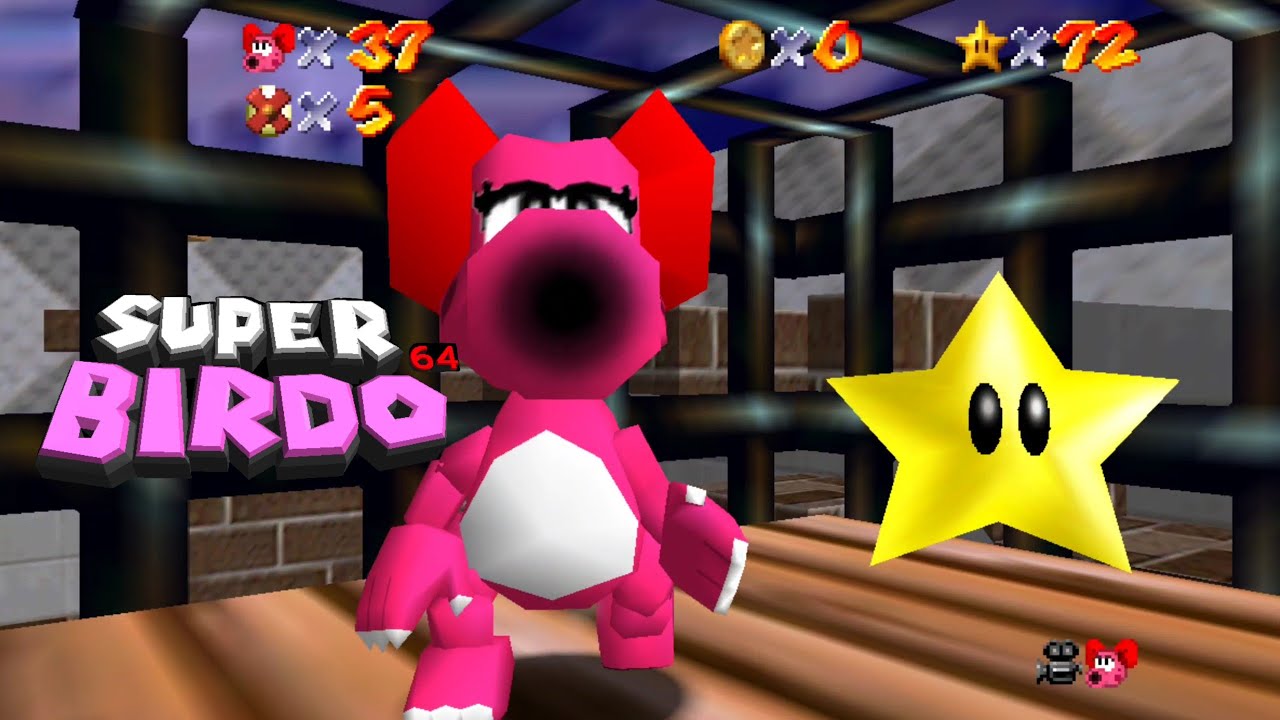 Super Birdo 64 Mod Full Screen 16:0 Wet-Dry World Complete (Gameplay ...