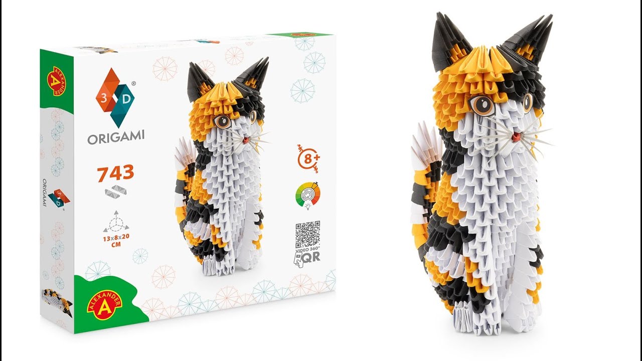 ORIGAMI 3D - KOT (CAT) - YouTube