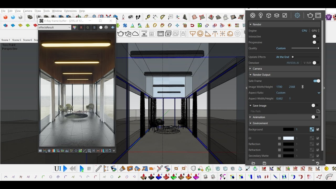SketchUp. V-ray 4.10. Вебинар. Визуализация интерьера - YouTube