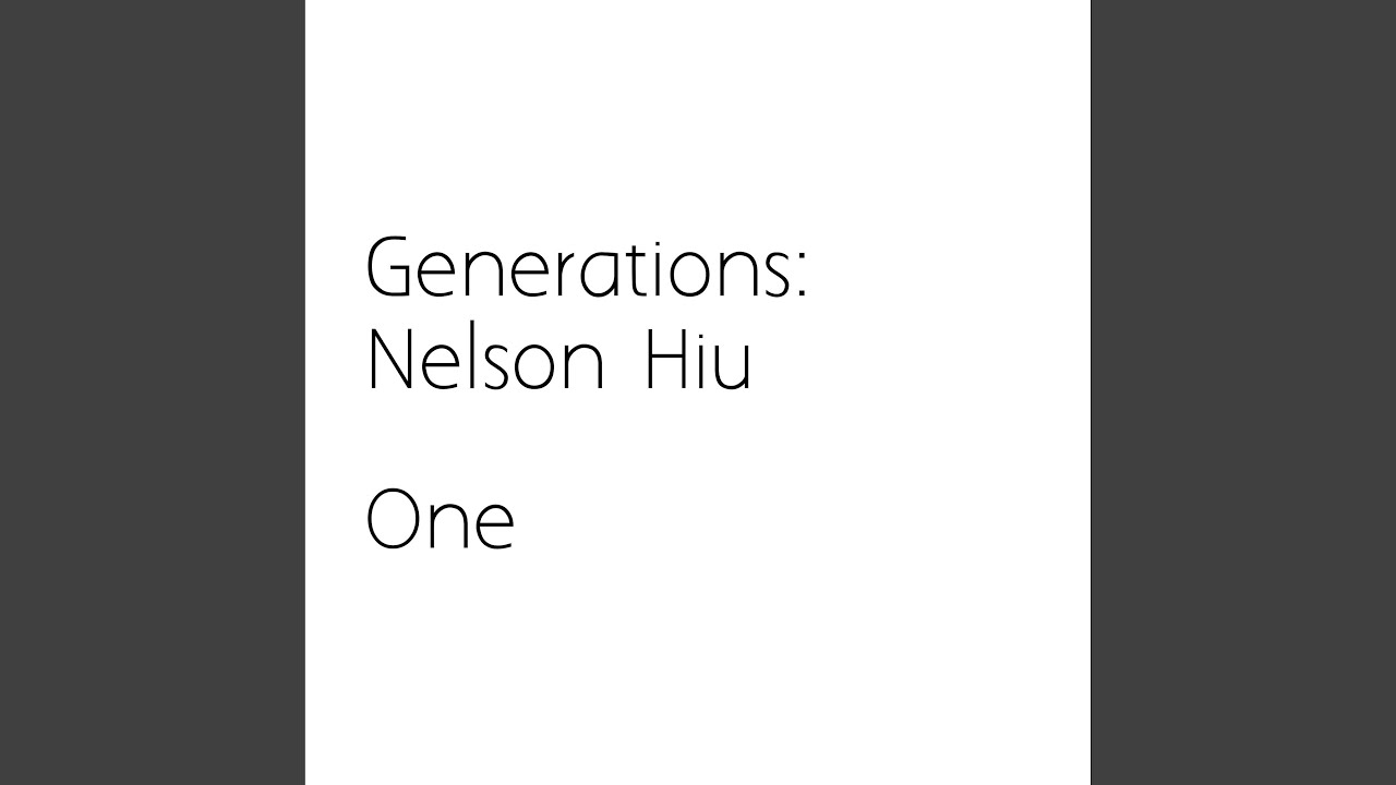 Generations : One - YouTube