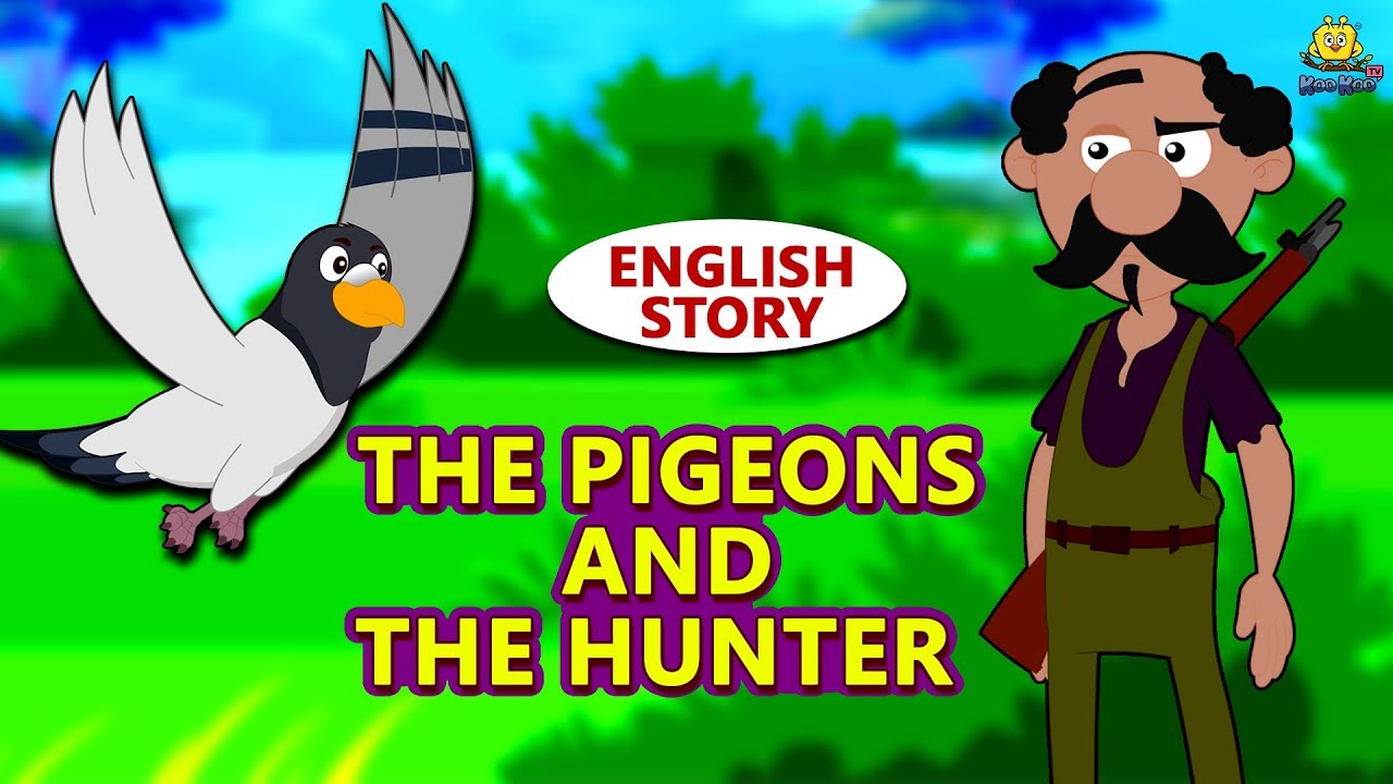 The Pigeons and the Hunter | Kids English Moral Stories | Animated ...