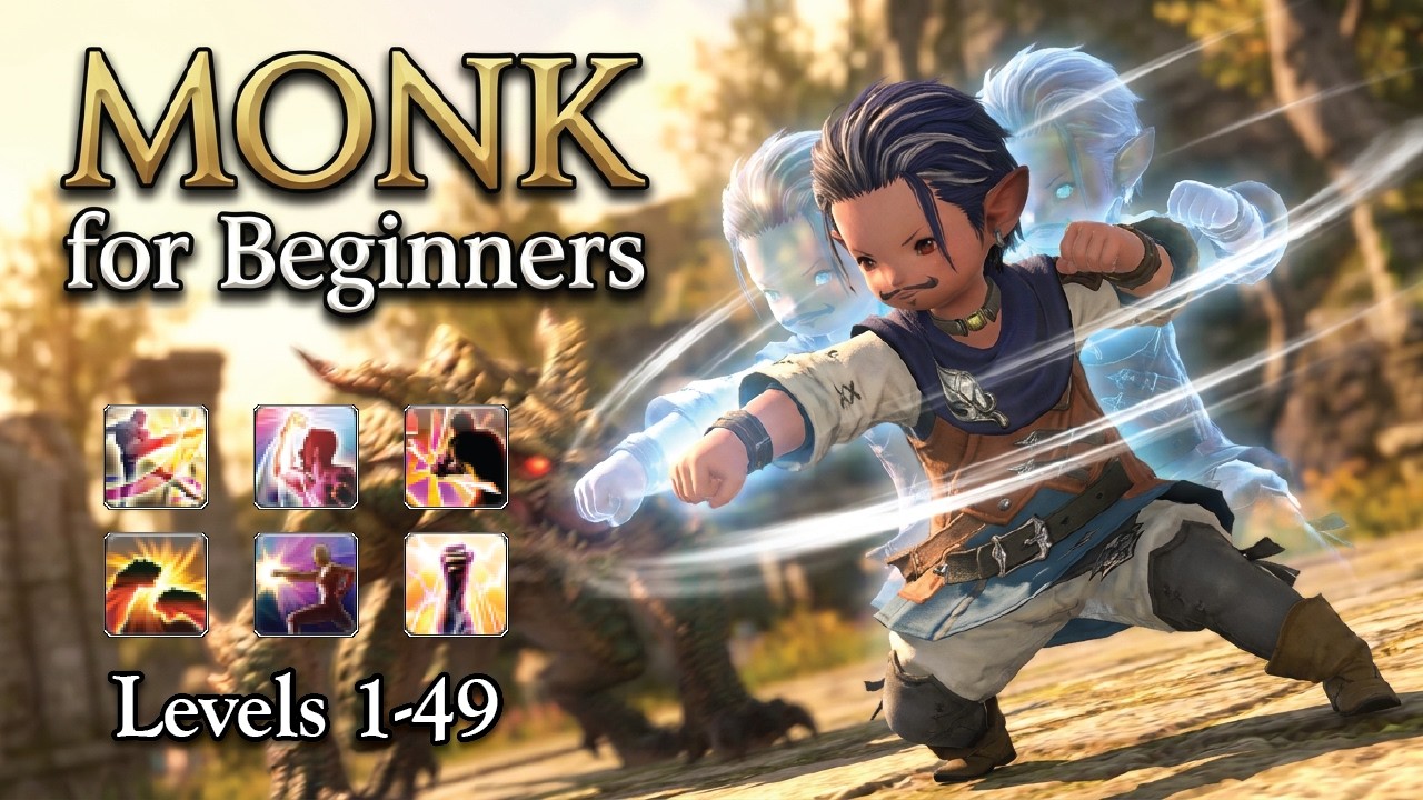 FF14 MONK Guide 1-49 - YouTube