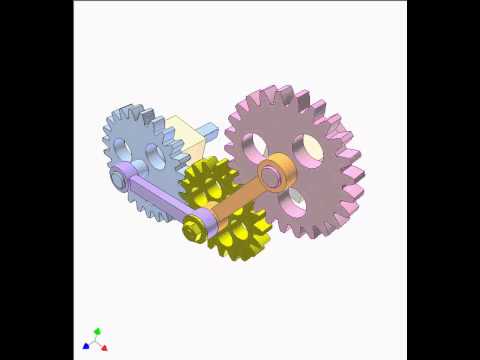 Gear and linkage mechanism 11a - YouTube