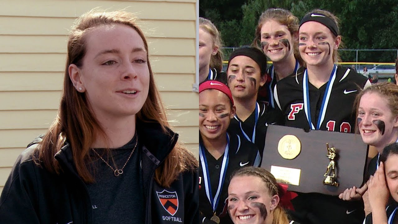 Caroline Taber looks back on her softball career at Fitch - YouTube