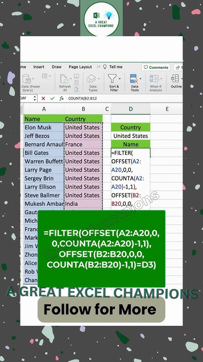 Mastering Dynamic Lists In Excel 😉 Excel Filterfunction Youtube