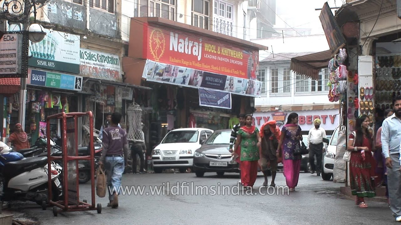 People walking down the street of Mussoorie - YouTube