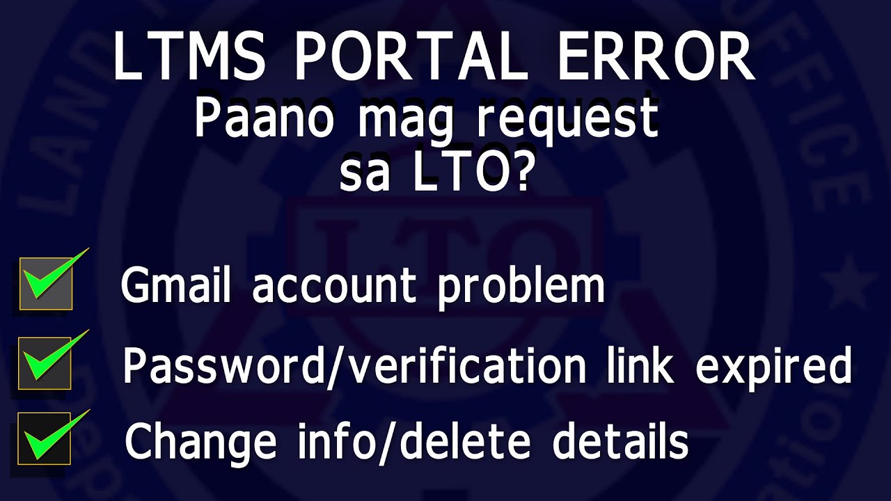 LTMS PORTAL ERROR PAANO MAG REQUEST SA LTO Change Gmail Acc ltms-portal-error-paano-mag-request-sa-lto-change-gmail-acc