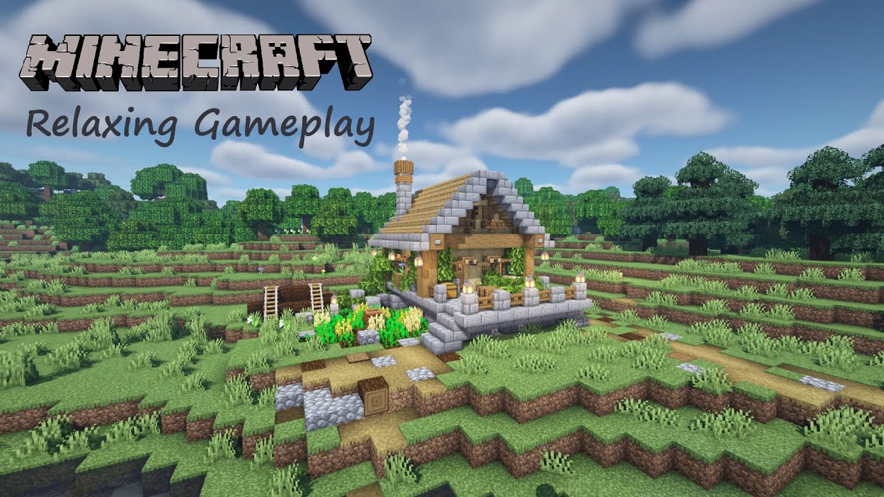 Minecraft Relaxing Gameplay Building Cozy Riverside Base No Commentary ...