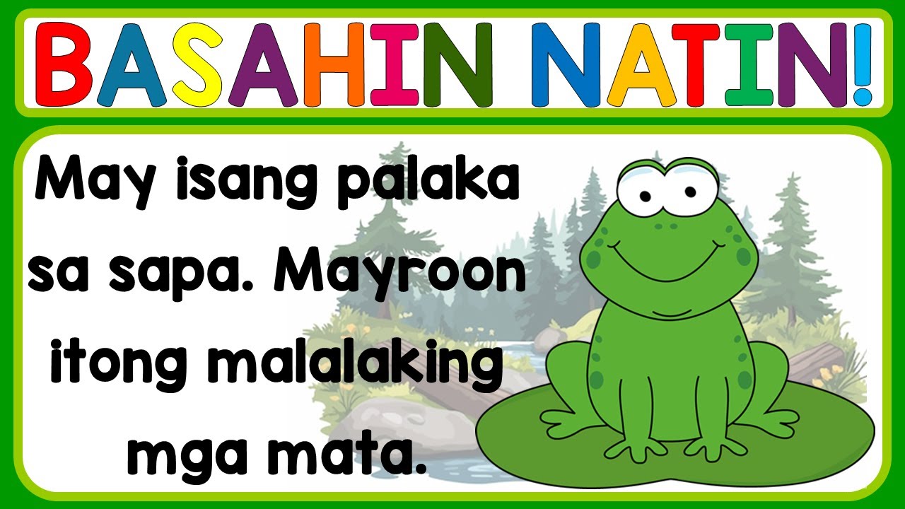 Pagbasa ng Maikling Kwento | Ang Palaka Sa Sapa | Pagbasa ng Kwento ...