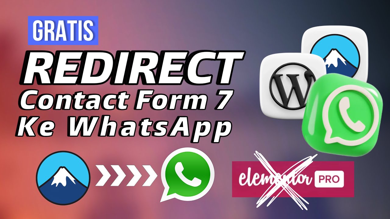 Cara Redirect ke WhatsApp (WA) dari Contact Form 7 (CF7) di Wordpress - YouTube