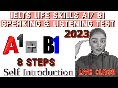 IELTS A1 / B1 Life Skills UKVI Speaking & Listening Test Phase 1 A Self ...