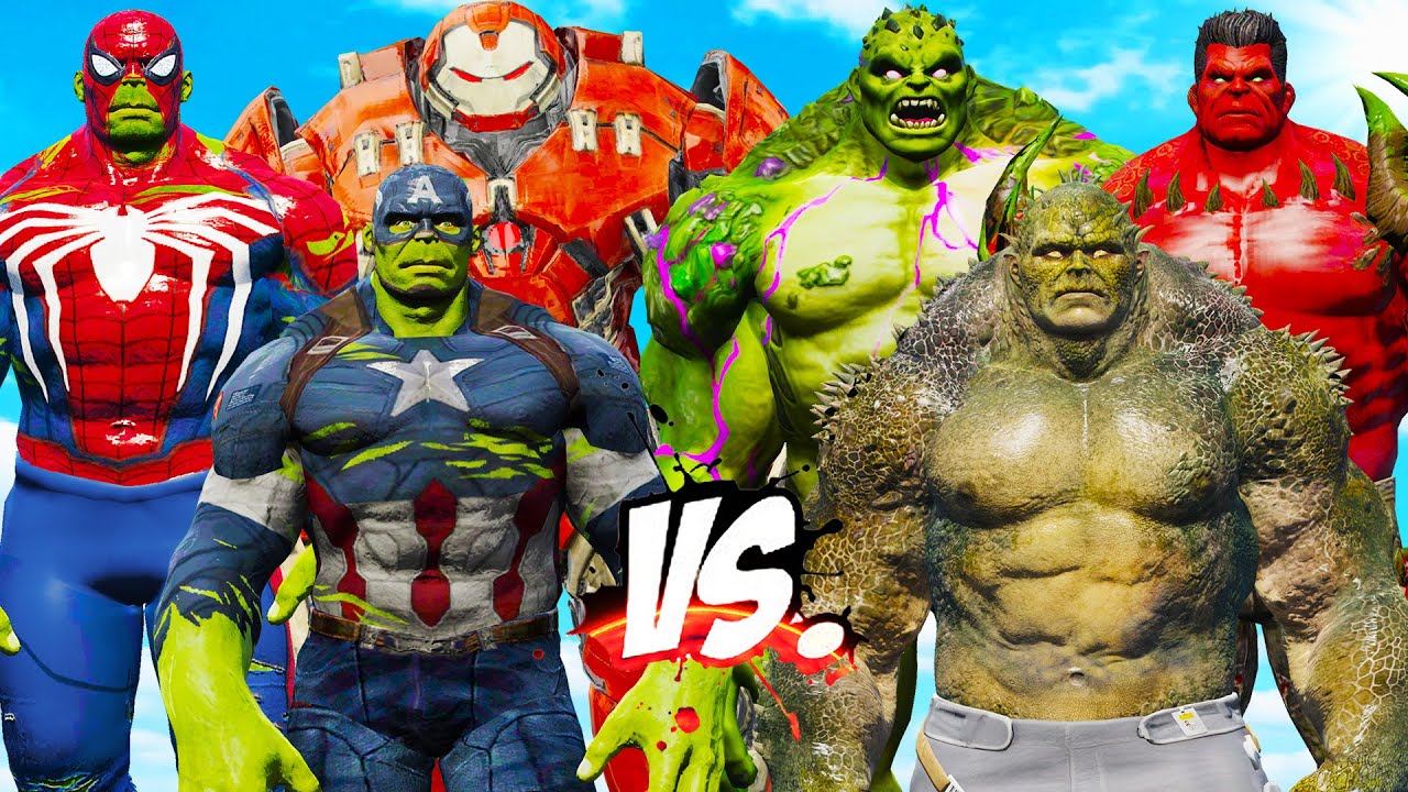 MONSTER HULK, ABOMINATION & HELL HULK vs SPIDER HULK, CAPTAIN HULK ...
