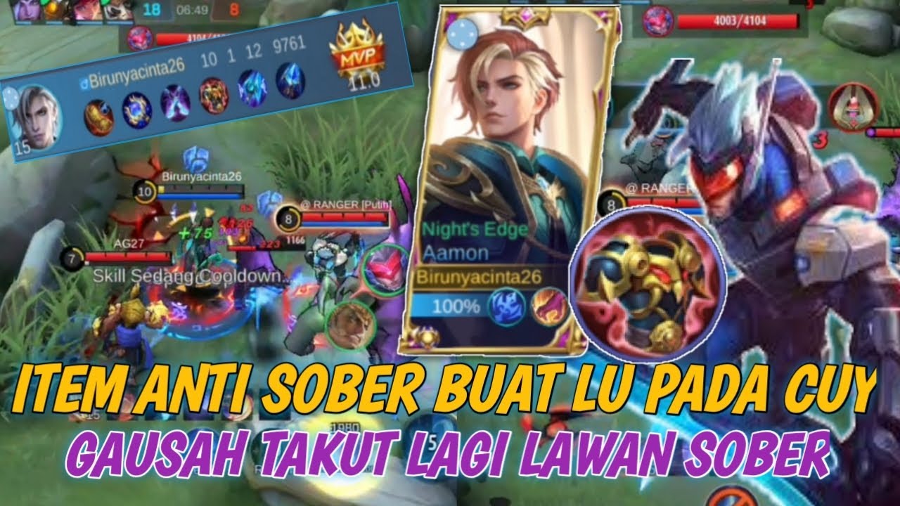 AAMON JUNGLER VS SABER | COUNTER ITEM ANTISOBER | BEST BUILD 2022 ...
