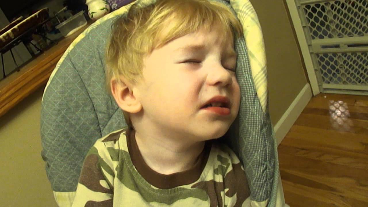 Very tired little boy - YouTube