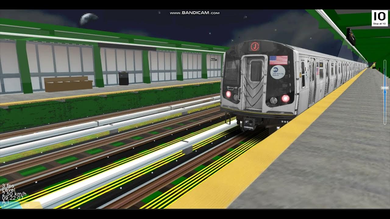OpenBVE 2022 New R160A Alstom J train arriving & departing at Snug Harbor - YouTube