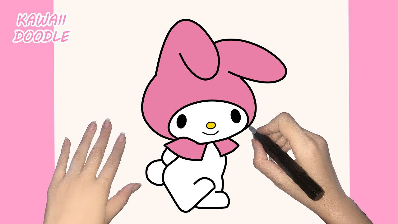 🌸HOW TO DRAW CUTE MY MELODY 🐰🩷~ STEP BY STEP ~ KAWAII DOODLE - YouTube