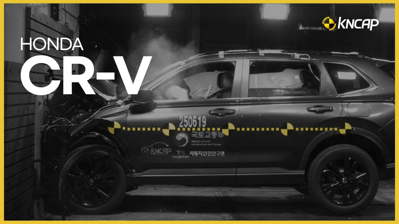 [KNCAP] 2025년 자동차안전도평가 결과 공개 : 혼다 CR-V - YouTube
