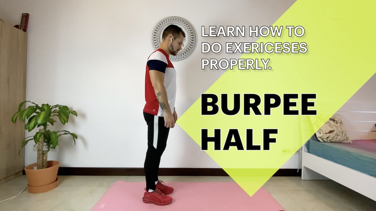 HOW TO DO BURPEE HALF (NO EQUIPMENT) | WORKOUT FOR BEGINNERS - YouTube