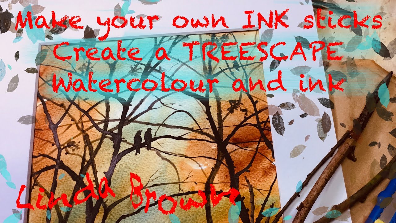 Make your own INK sticks and create a treescape - Perfect for beginners ...
