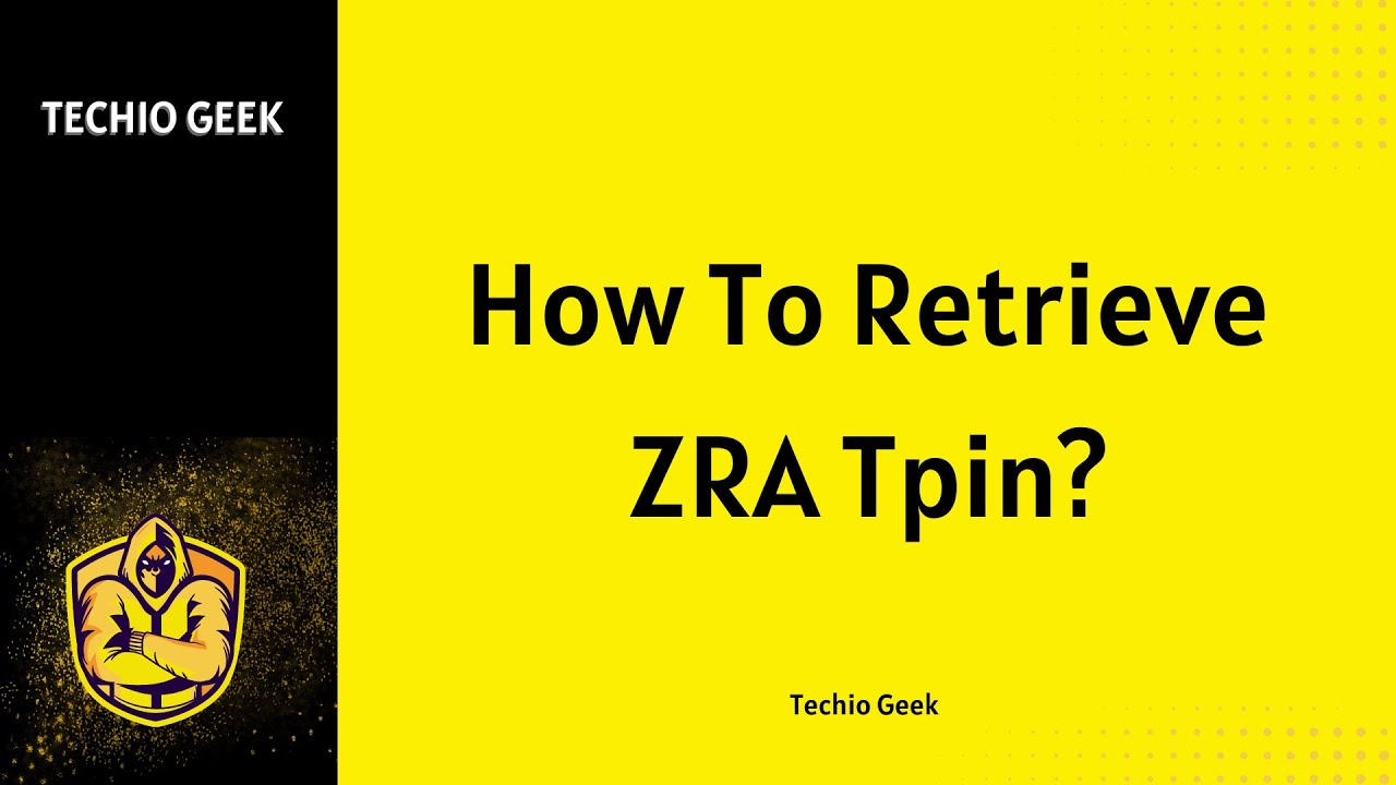 How To Retrieve ZRA Tpin? - YouTube