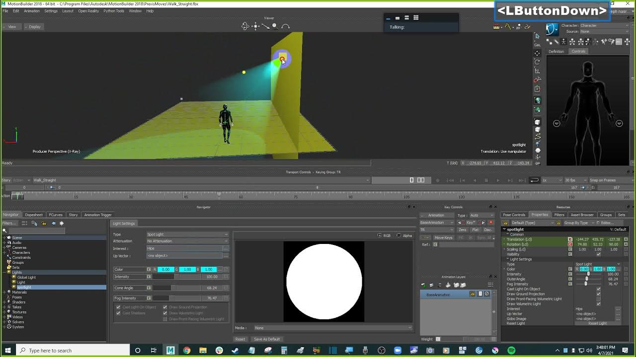 Motionbuilder lights and shadows - YouTube