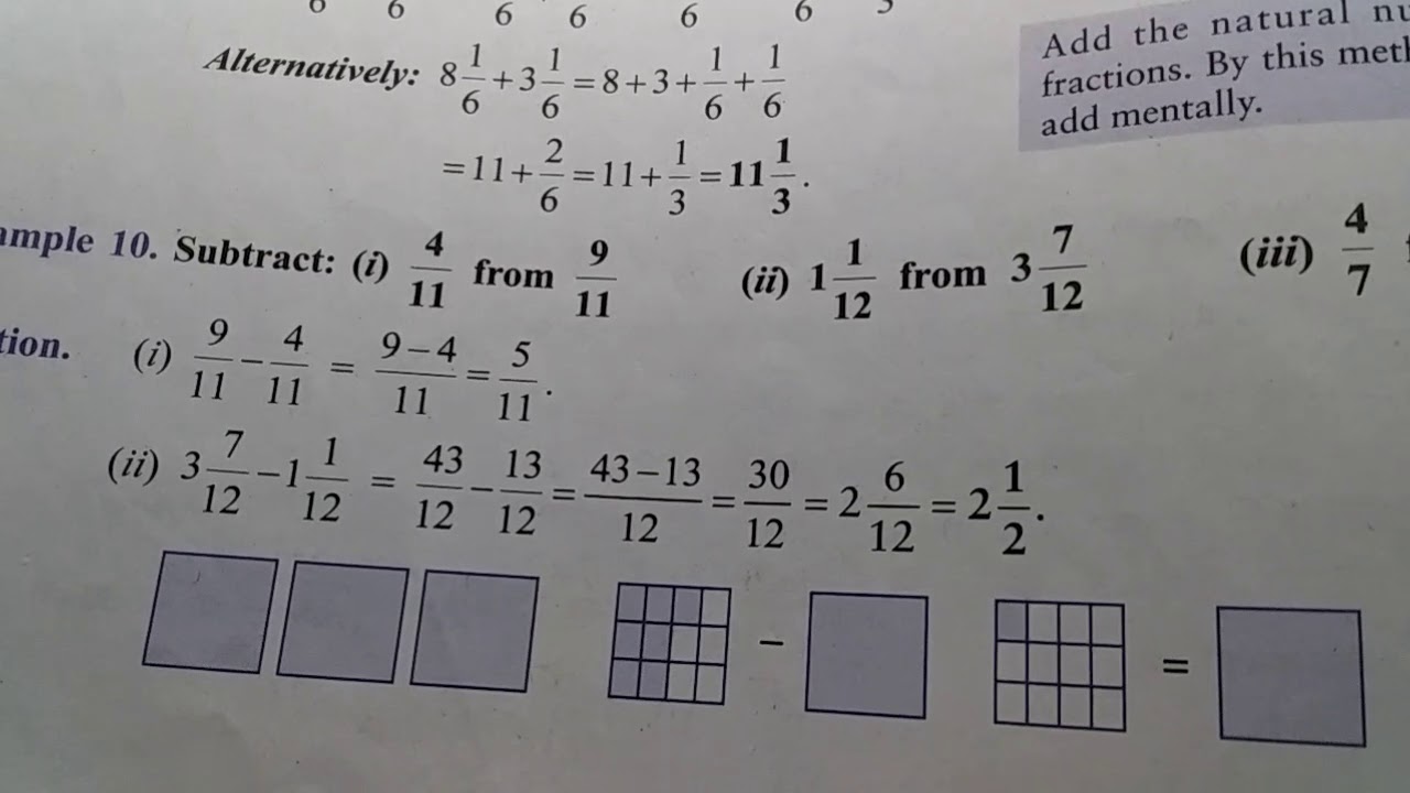 Class 6 Mathematics , Fractions - YouTube