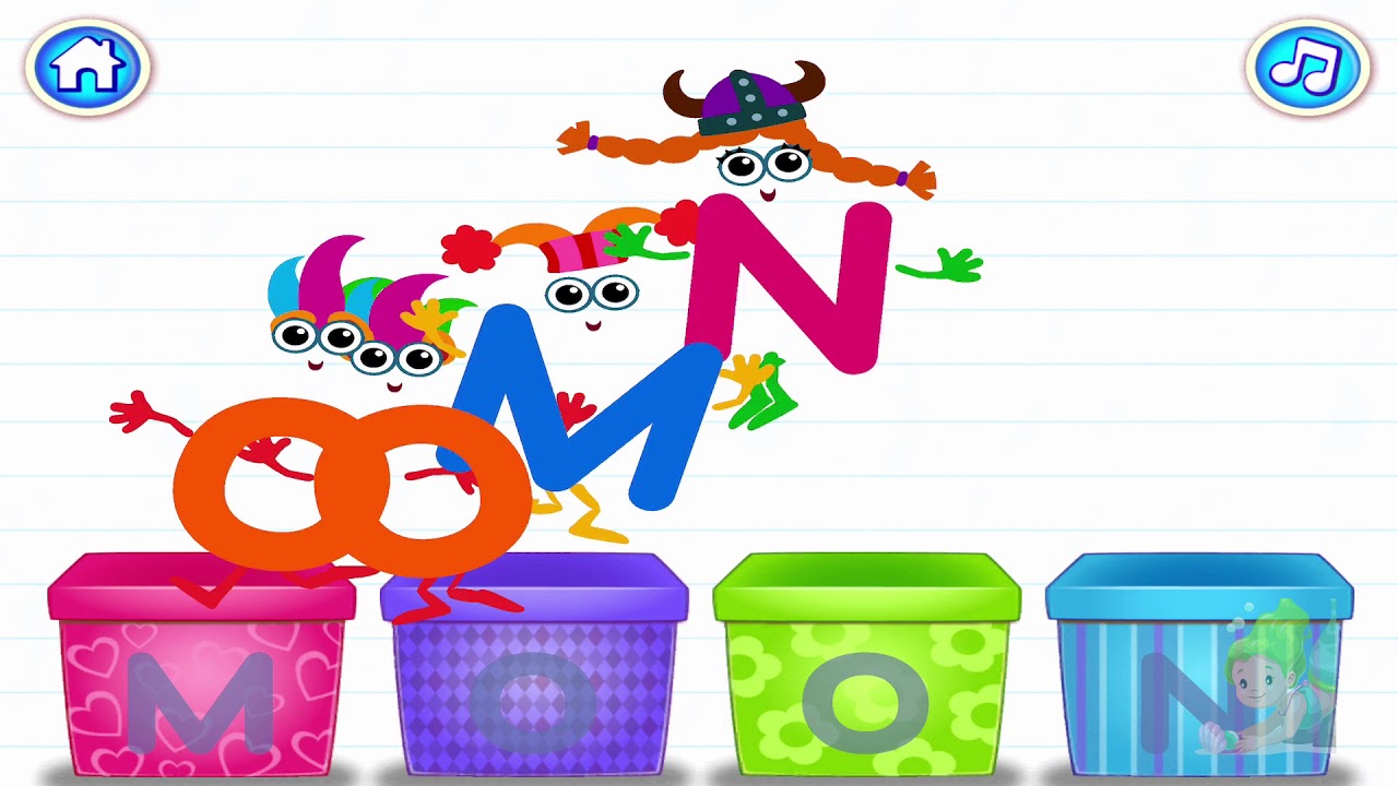 Bini ABC - Super Phonics and Reading Learning Game for Kids! - Part 5 - YouTube