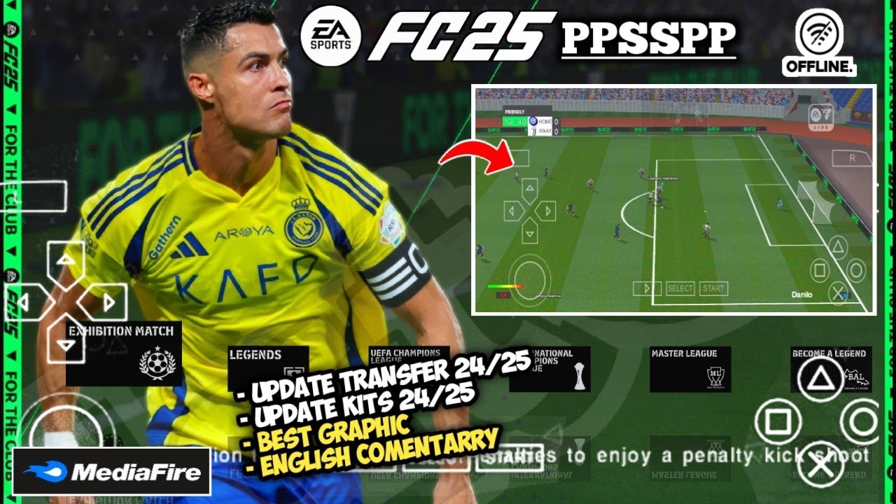 FIFA 2025 PPSSPP THEME EA FC25 MOBILE TRANSFER & KITS 24/25 CAMERA PS5 ...