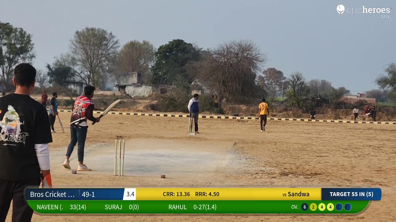 Sandwa vs Bros Cricket Club Tosham live cricket match | Shaheed Ashok ...