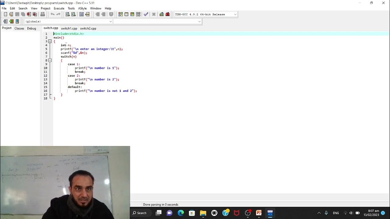 switch statement in C language. CS 10 unit 04 - YouTube