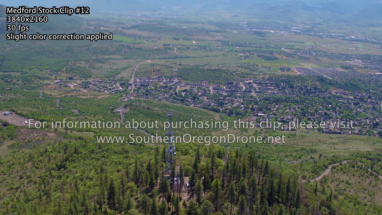 Medford Rogue Valley 4K Aerial Stock Video Clip #12 - RoxyAnn Prescott ...