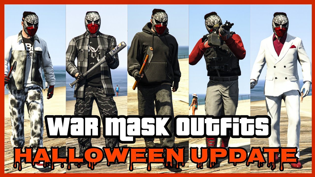 GTA Online New Halloween Update New War Mask Outfits - YouTube