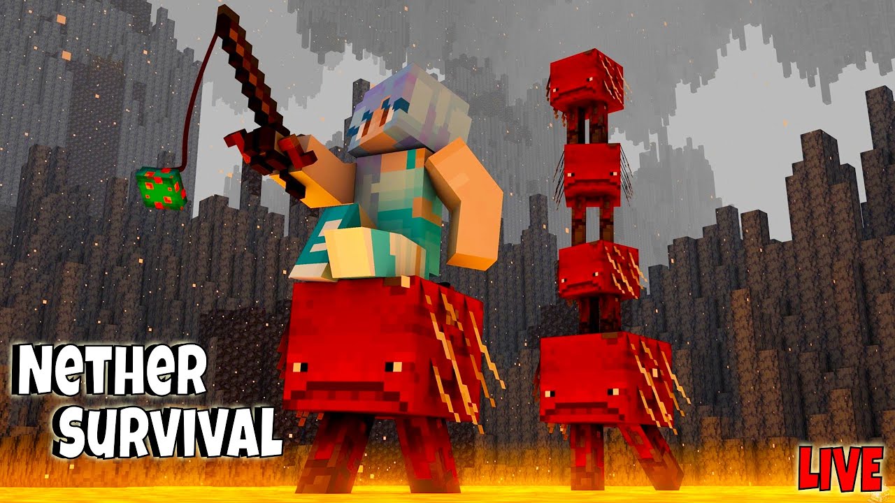 Minecraft But I Am Trapped in Nether | Nether Survival | Day - 2 | Live ...