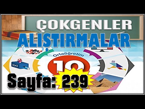10.SINIF MATEMATİK MEB DERS KİTABI SAYFA 239 ALIŞTIRMALAR ÇÖZÜMLERİ, ÇOKGEN KONU ANLATIMI