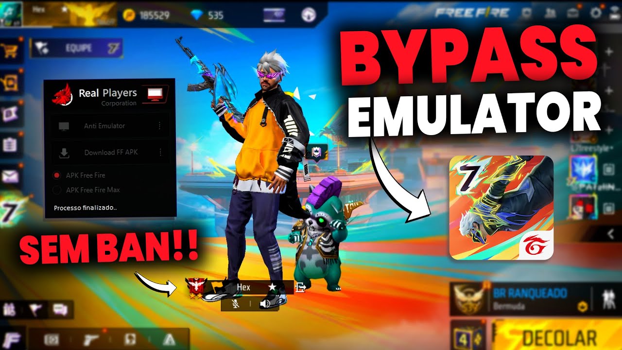 FREE FIRE BYPASS EMULATOR SAFE - MELHOR BYPASS EMULATOR REAL PLAYERS ...