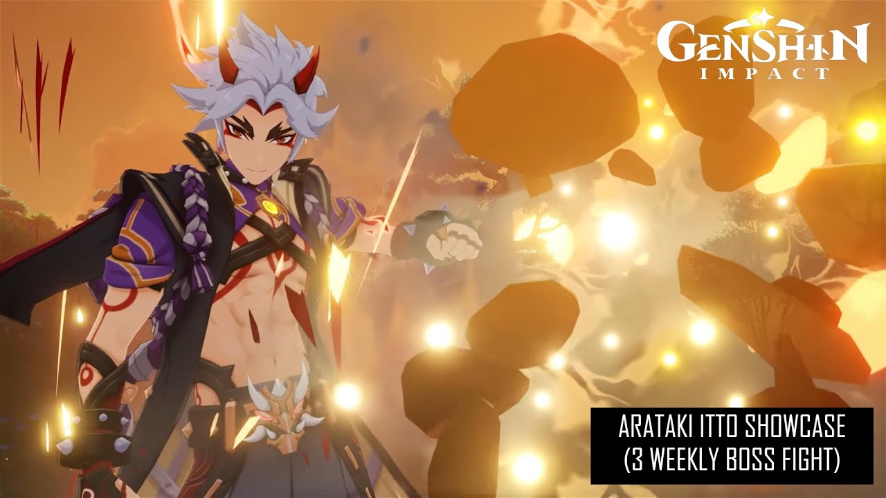 Arataki Itto Showcase (3 Weekly Boss Fight) | GENSHIN IMPACT - YouTube