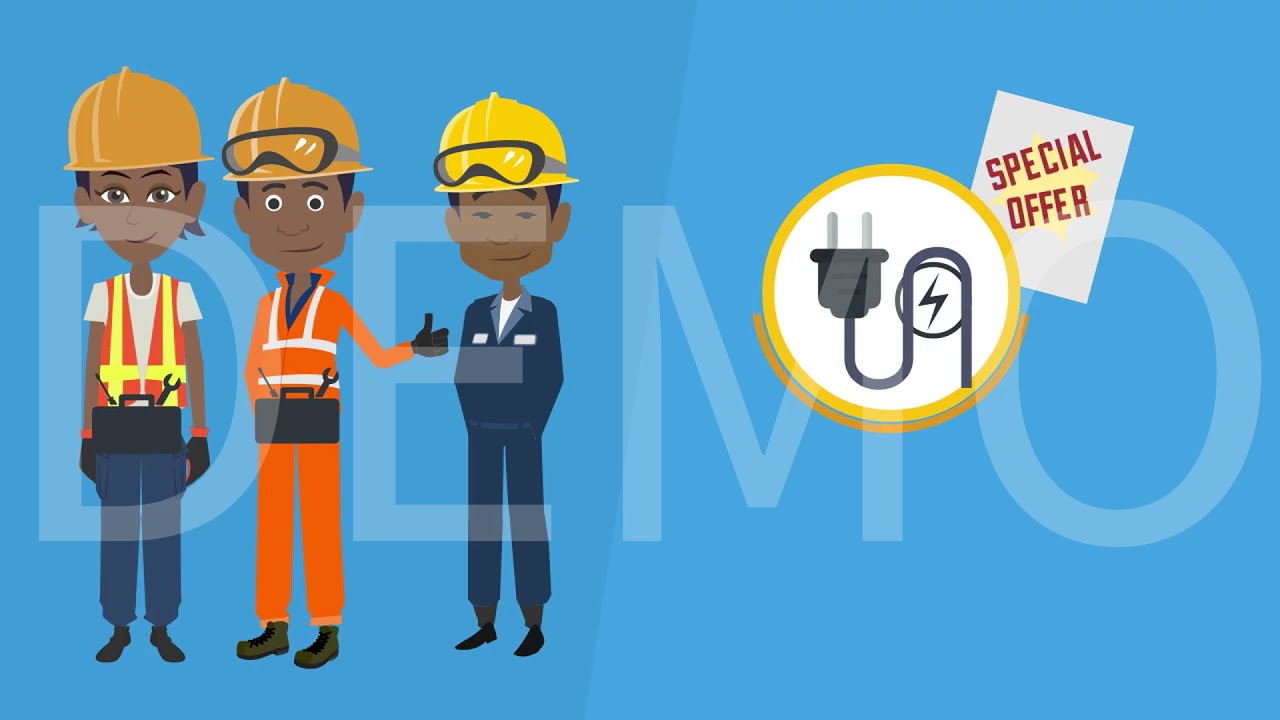 Electrician or Electric Contractor 2d promotional video for your ...