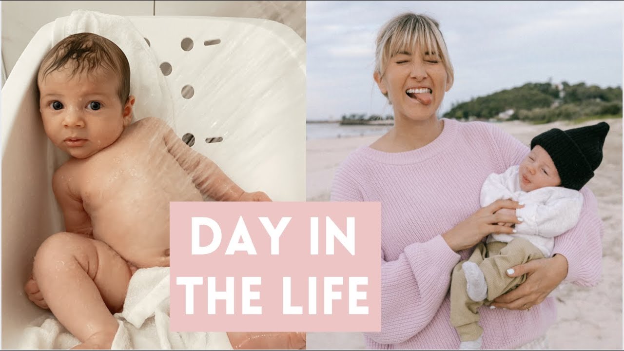 DAY IN THE LIFE WITH OUR MONTH OLD BABY // VLOG - YouTube