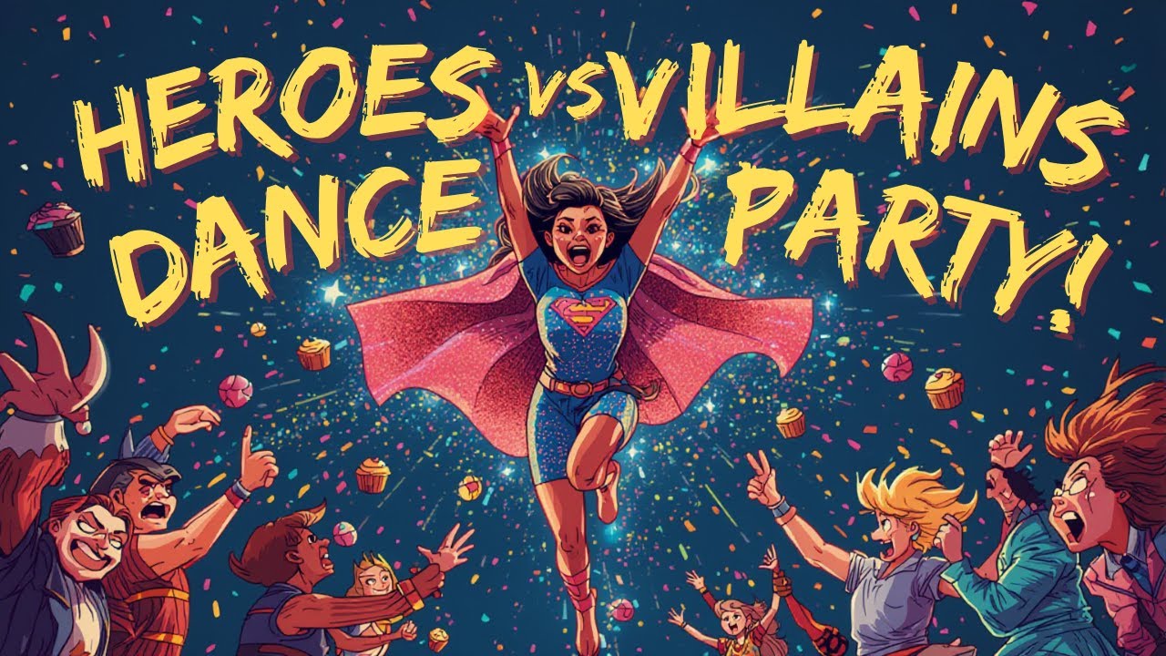 Heroes vs Villains Music Dance Battle | Superhero Kids Adventure - YouTube