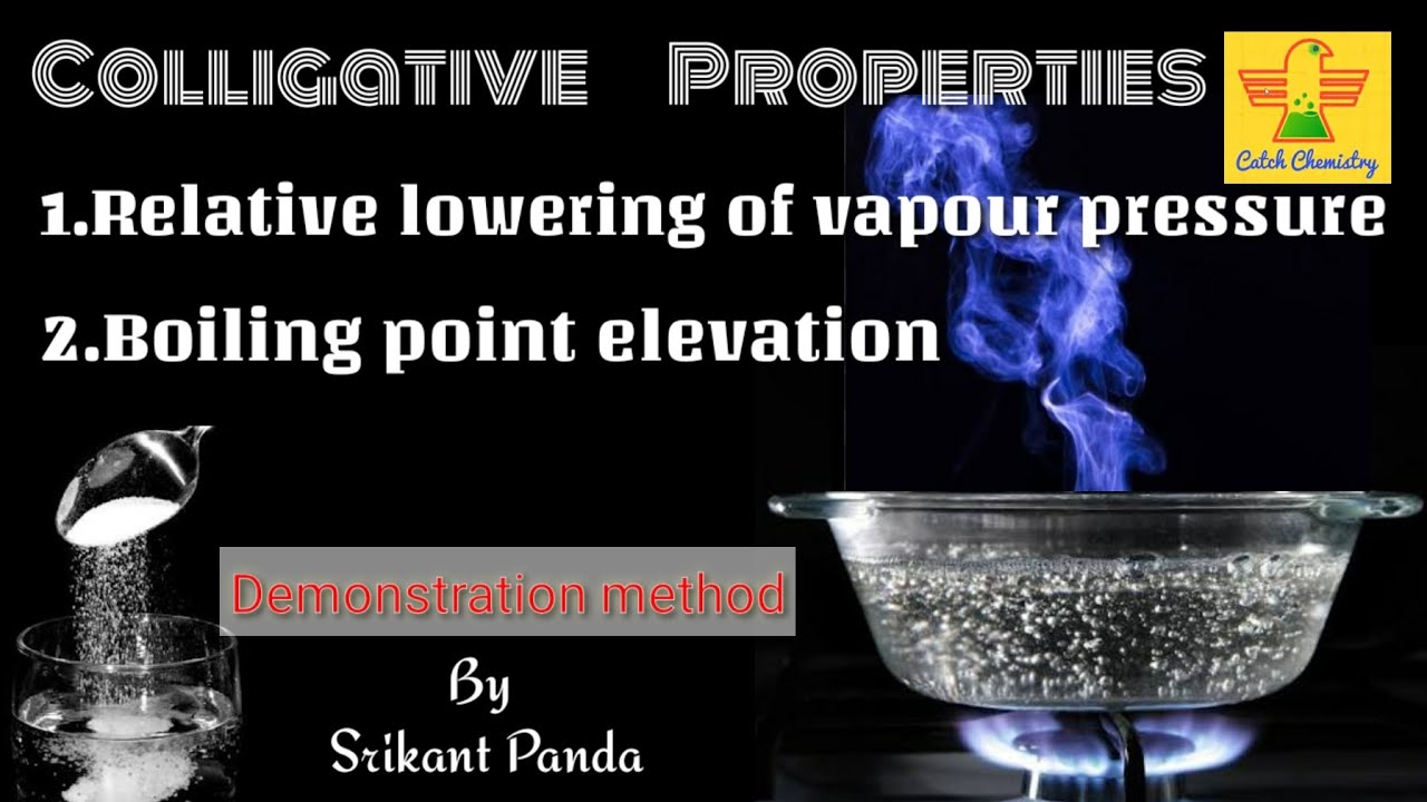 Relative Lowering Of Vapour Pressure Boiling Point Elevation Relative Lowering Of Vapour Pressure Boiling Point Elevation