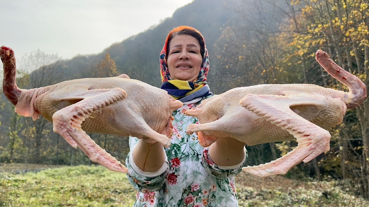 Village Lifestyle In IRAN | Cooking Delicious Goose | Rural Life In ...