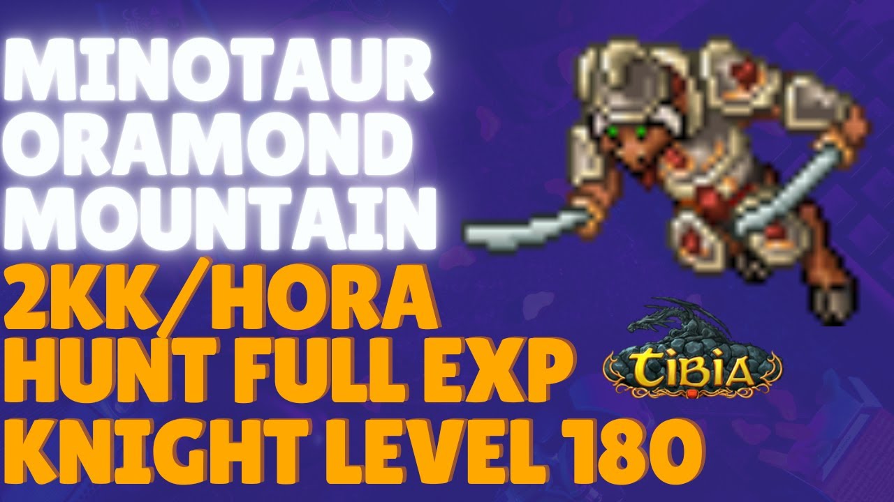 [TIBIA] - EK HUNT SOLO MINOTAUR ORAMOND MOUNTAIN | 2KK/H DE EXP HUNT ...