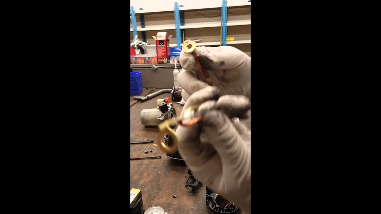 How to install new motor brushes on a Crown lift pump motor WP3045-45 ...