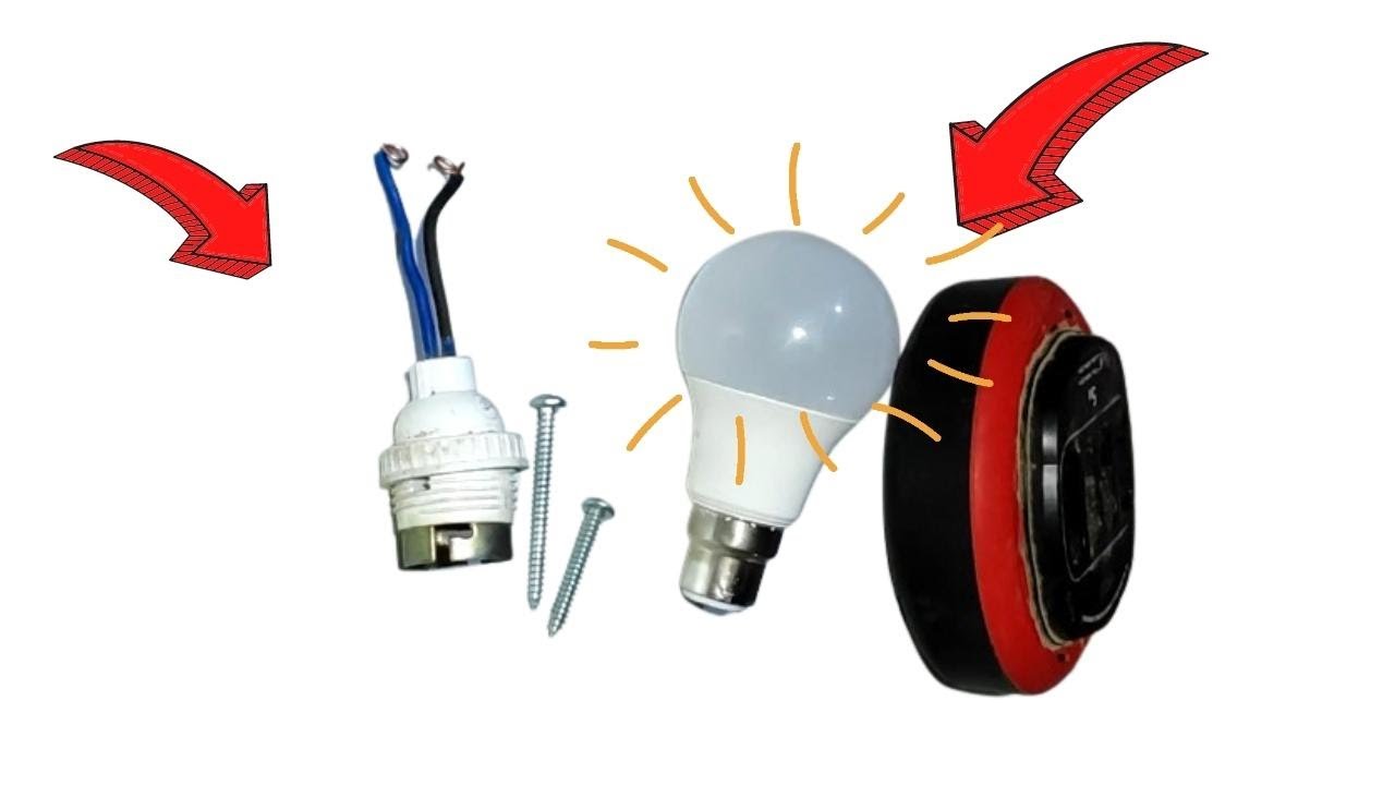 How to light the led lamp with the simplest things - YouTube