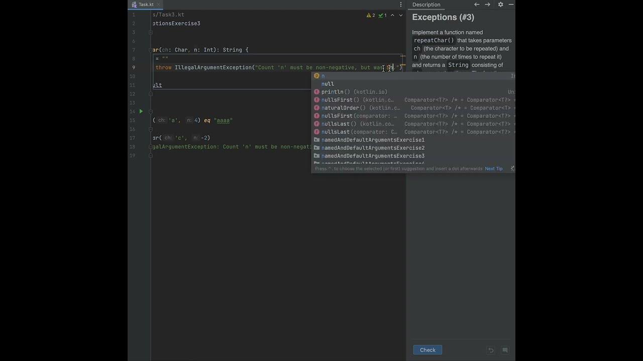 Kotlin - Exception with example. - YouTube
